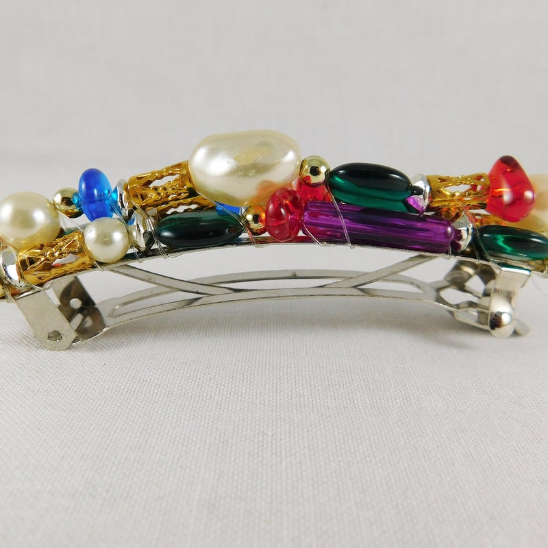 Beaded Hair Barrette - Etsy