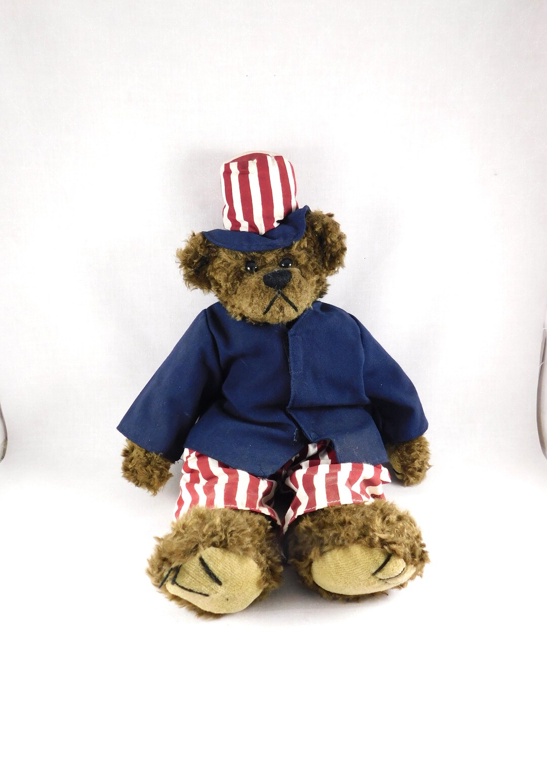 Vintage 1993 TY Teddy Bear Dressed as Uncle Sam, Patriotic, Collectible ...