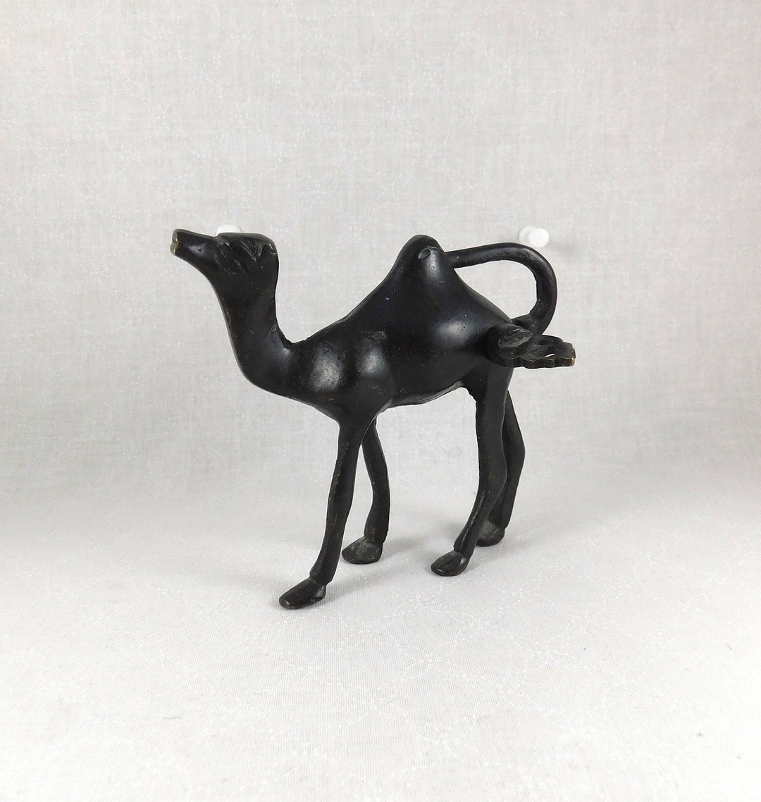 Vintage '60s Rare Cast Metal Camel Flask: Figural Dromedary With ...