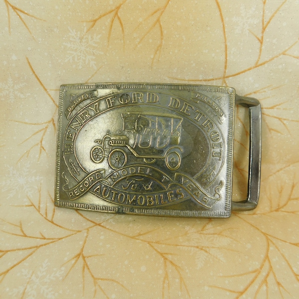 Brass Henry Ford Belt Buckle - Etsy