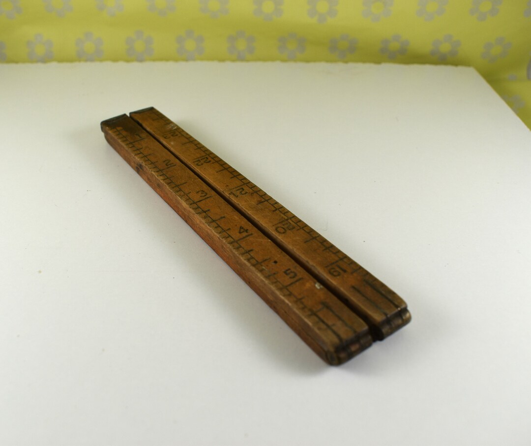 Antique 1920's Stanley USA No. 68 Boxwood & Brass Folding Ruler, 24 X 1 ...
