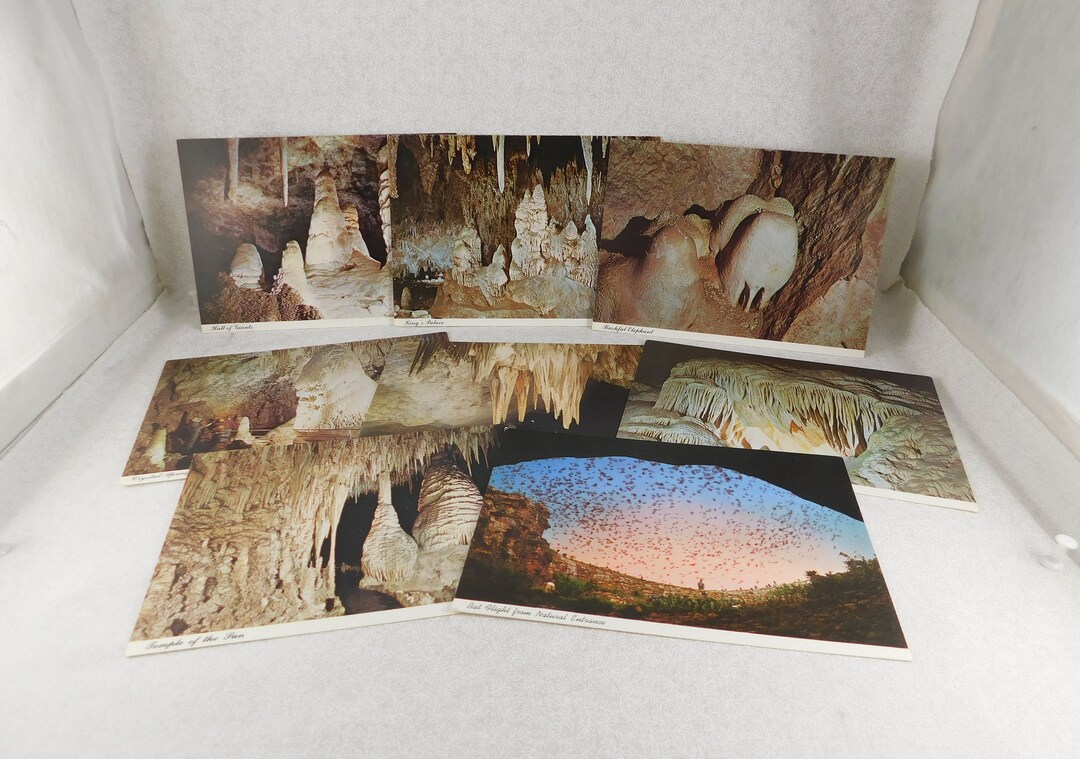 Lot of 8 Unused 1960's Scenic Carlsbad Cavern Postcards by Cavern ...