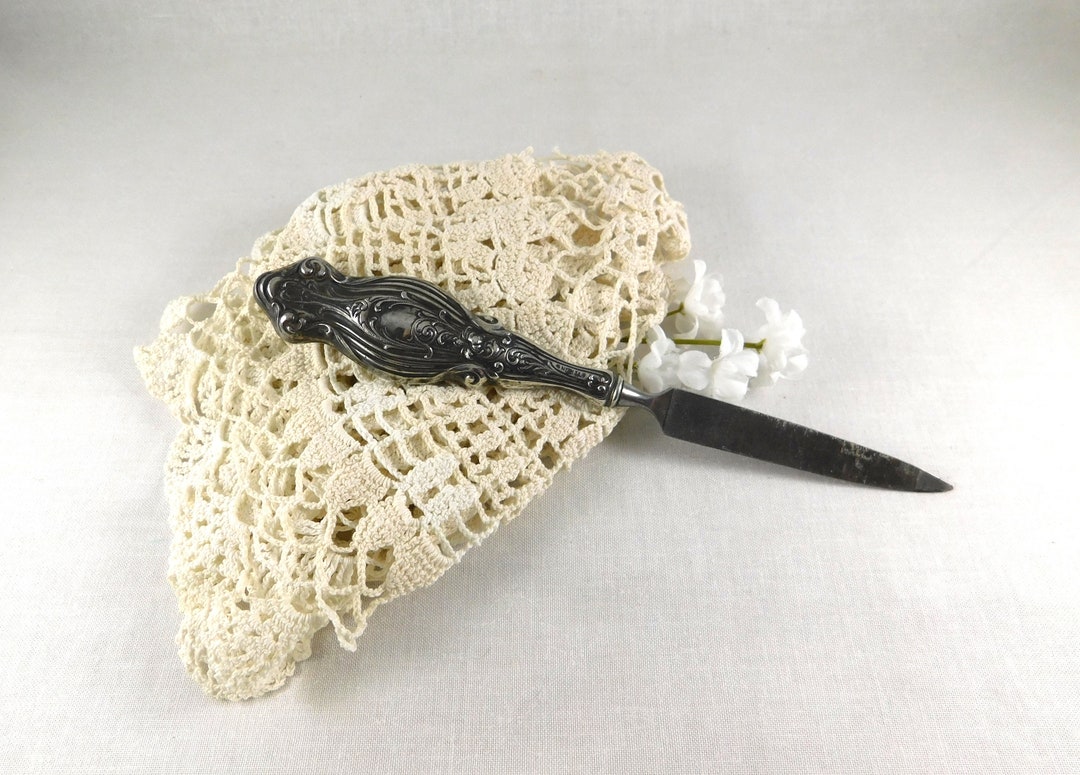 Antique Ornate 7 Inch Victorian Fingernail File W/sterling Silver ...