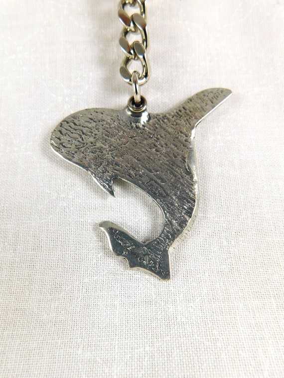 Signed Pewter-Like Orca/Killer Whale Key Chain, Water… - Gem