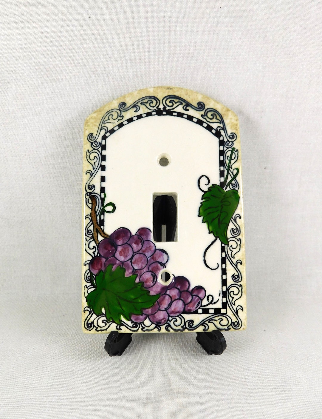 Ceramic Grape Motif Light Switch Cover by All Fired Up~ontario, Canada ...