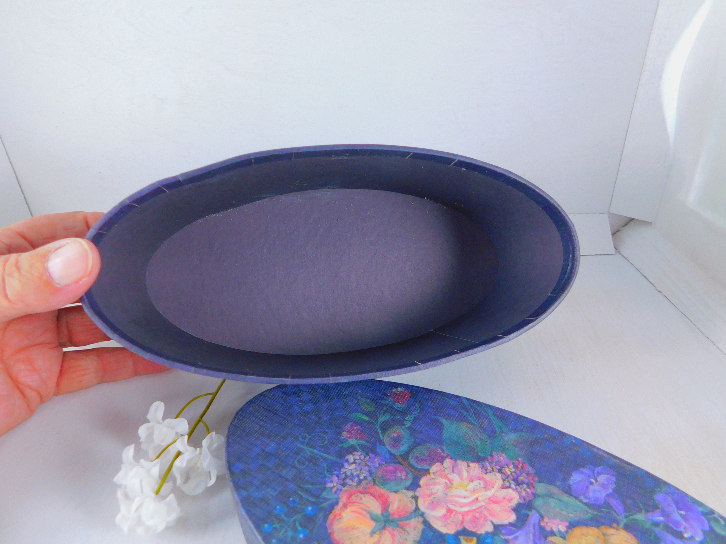 Decoupage Blue Floral Papercraft Box-Originally Used for | Etsy