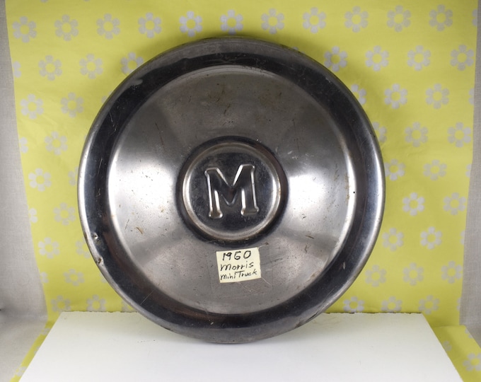 1960's Morris Mini Truck Hubcap/wheel Cover, Vintage Hubcaps, Metal ...