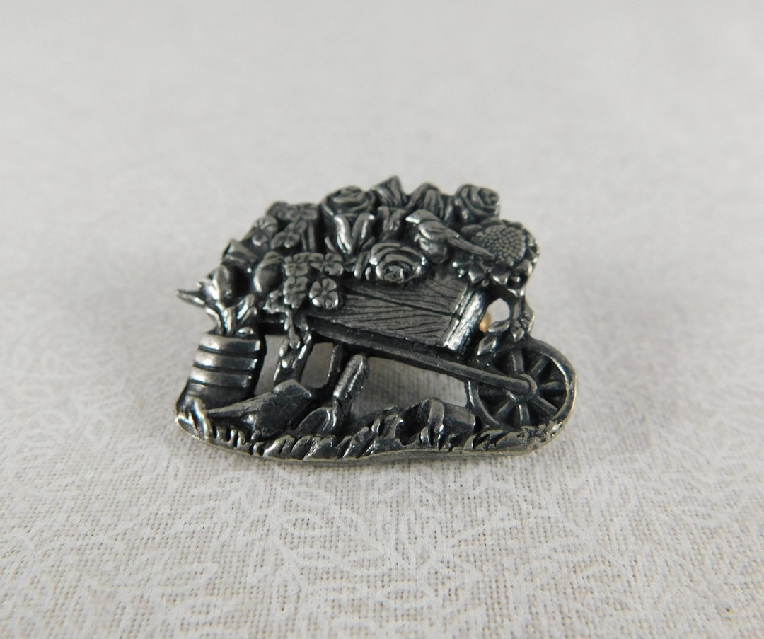 Pewter Birds & Blooms Limited Edition Collectible Pin2001, Pewter Pin W ...