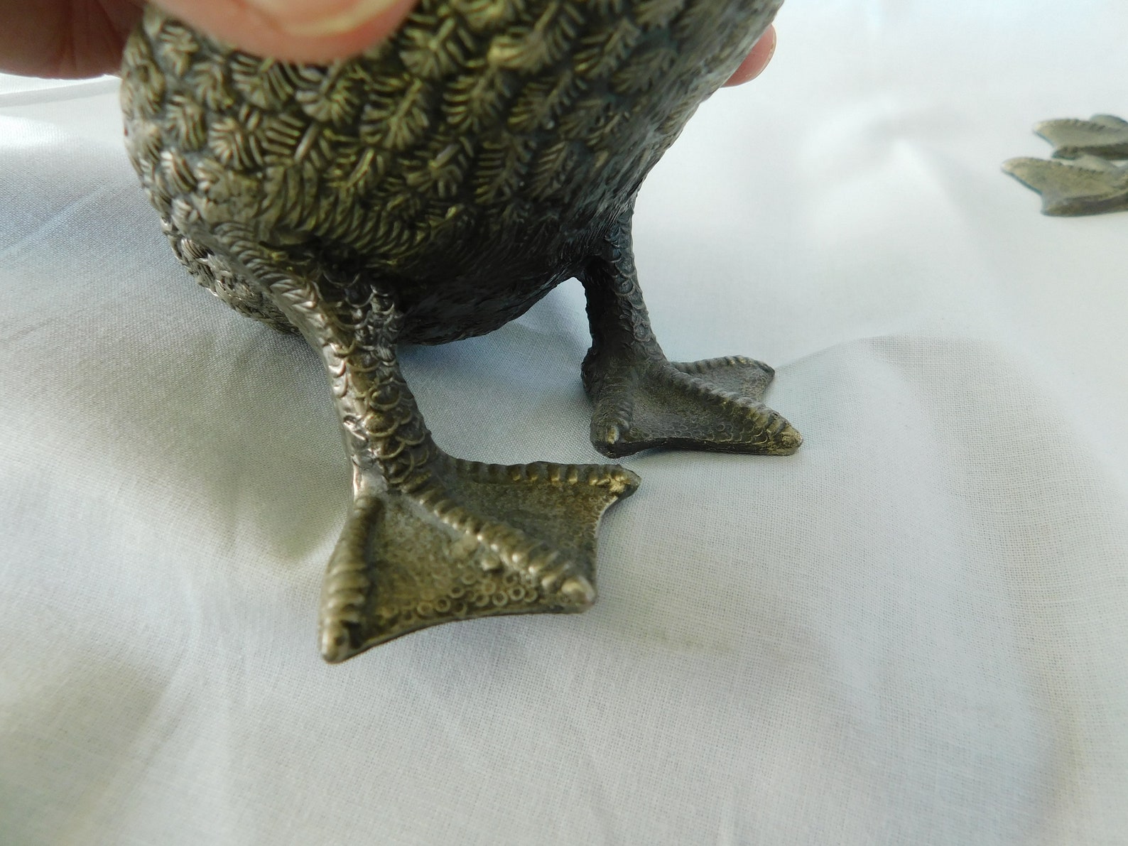 Pair of 1920's Silver Plated Metal Geese Figurines - Etsy