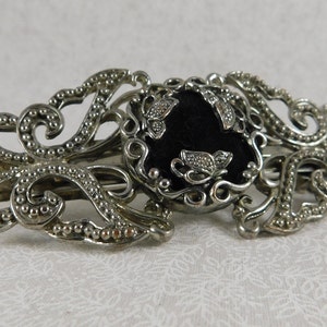 Stunning, Ornate Victorian Style Silver Butterfly Hair Clip, Detailed ...