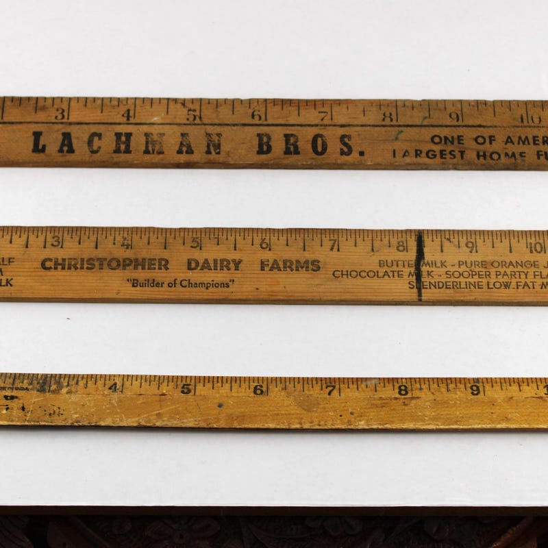 Vintage Wooden Ruler - Etsy