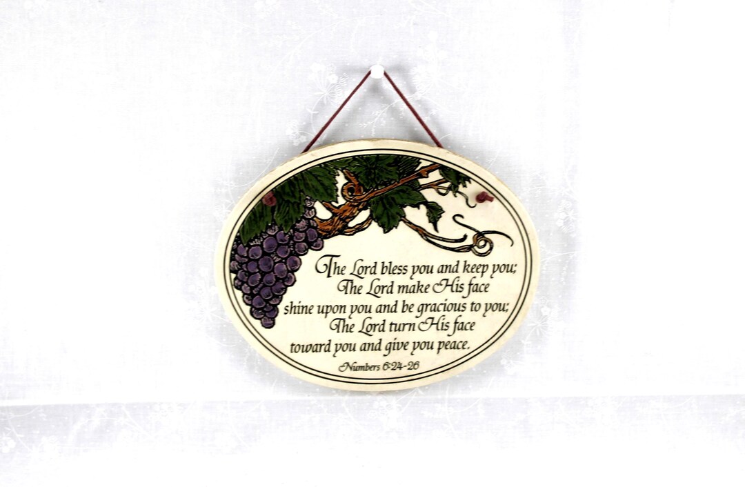 Vintage Spooner Creek Christian Plaque: Grape Vine Motif - Etsy