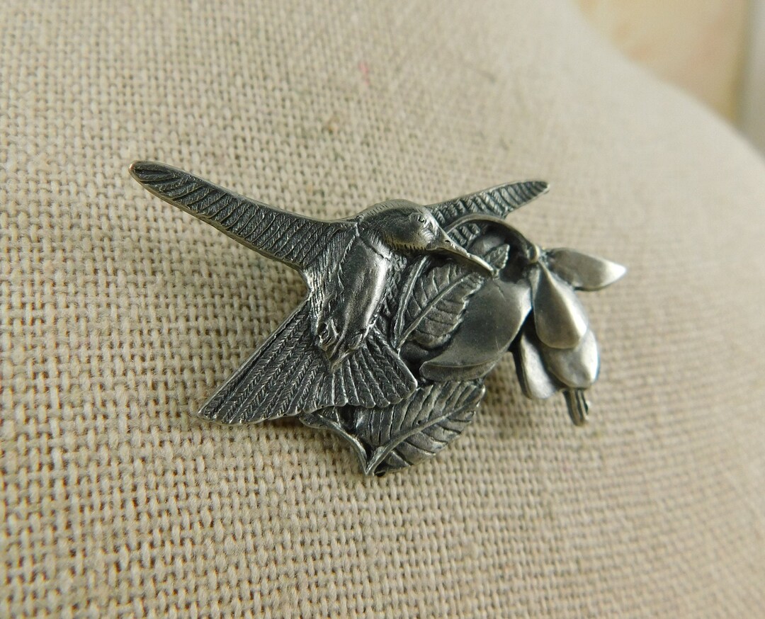 Pewter Birds & Blooms Premiere Edition Collectible Pin~1995-96 ...