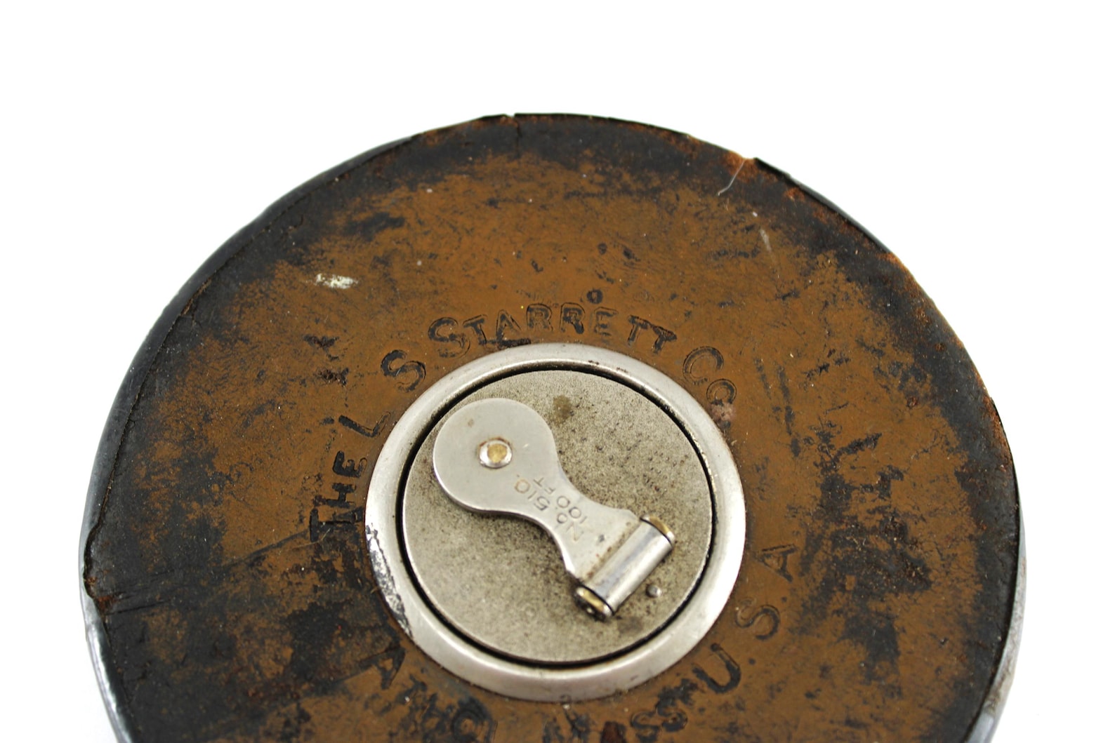 Vintage L S Starrett Leather Measuring Tape: 100 Foot Hand Crank - Etsy