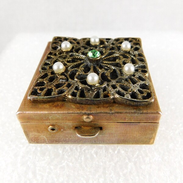 Brass Pill Box - Etsy
