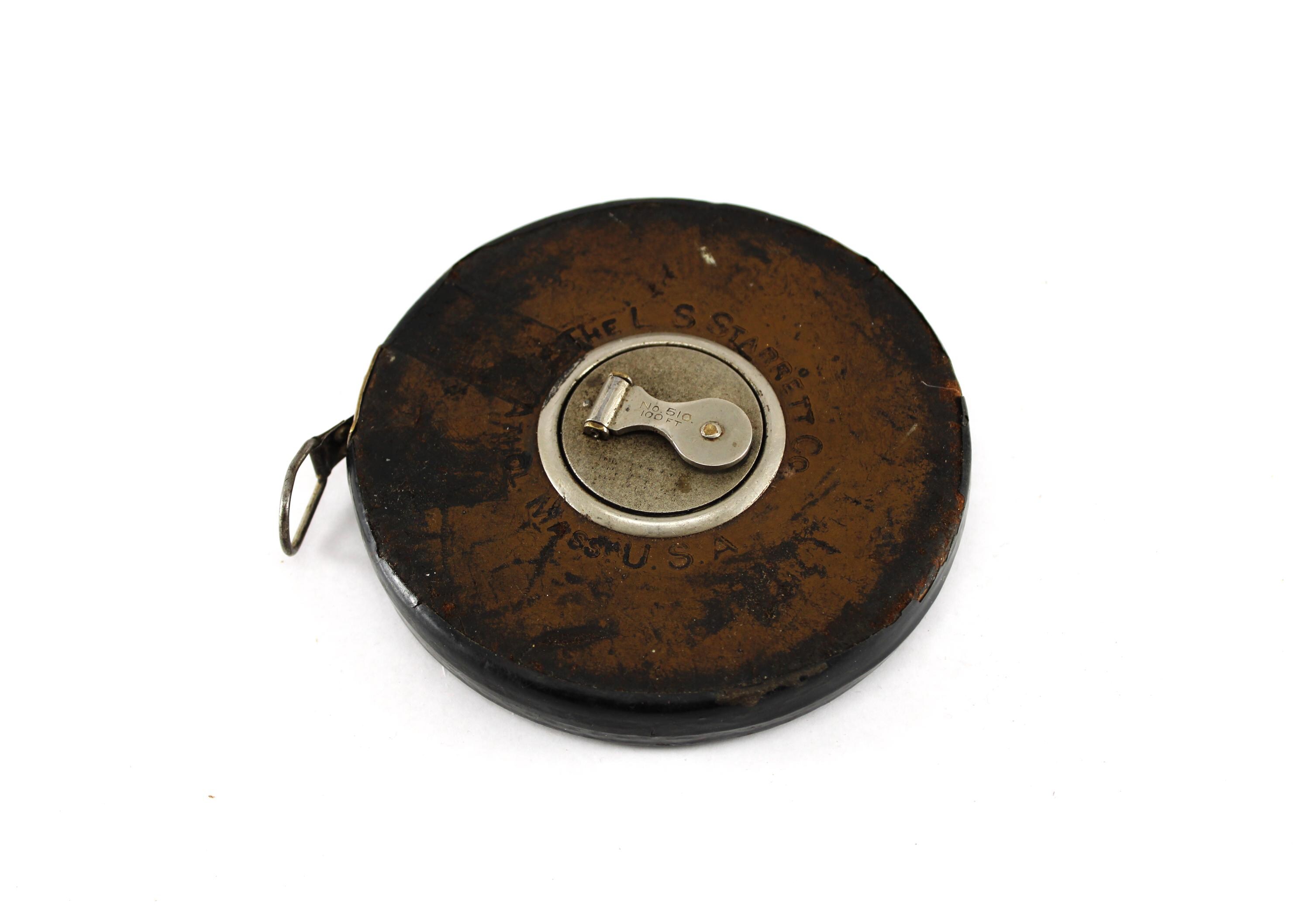 Vintage L S Starrett Leather Measuring Tape: 100 Foot Hand Crank - Etsy