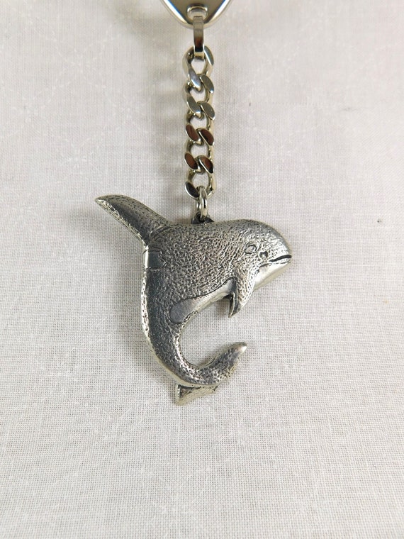 Signed Pewter-Like Orca/Killer Whale Key Chain, Water… - Gem