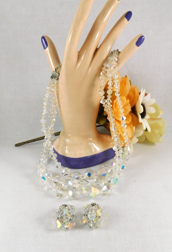 1950's Beaded Aurora Borealis Jewelry Set, Demi Parur… - Gem