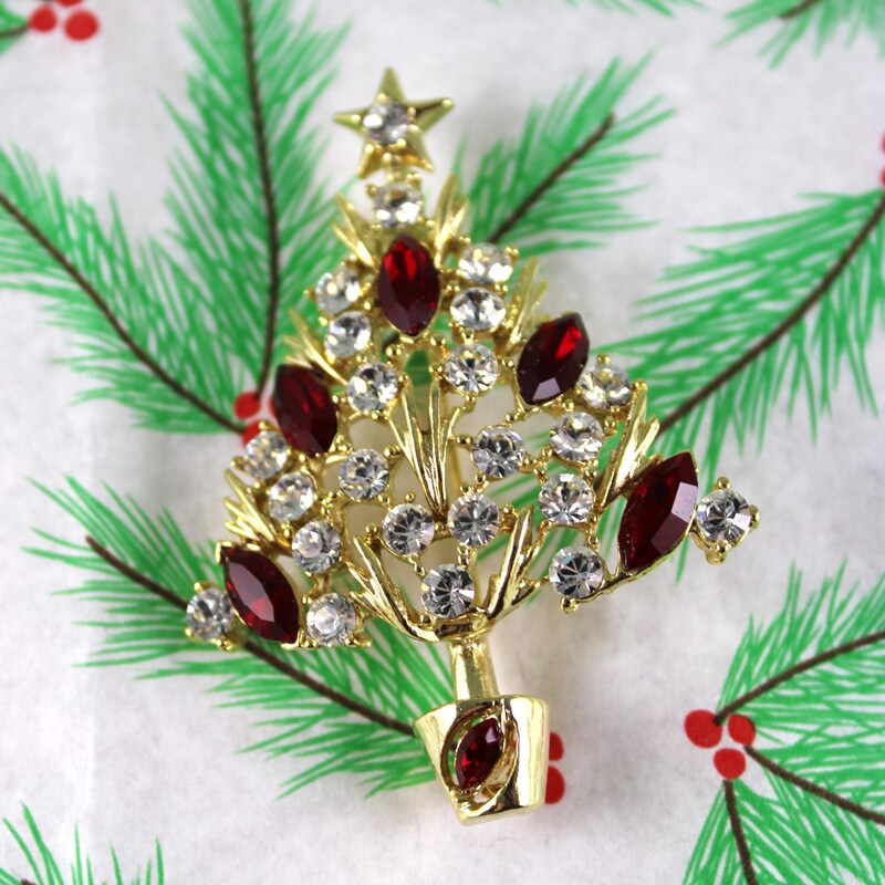 Christmas Tree Brooch - Etsy