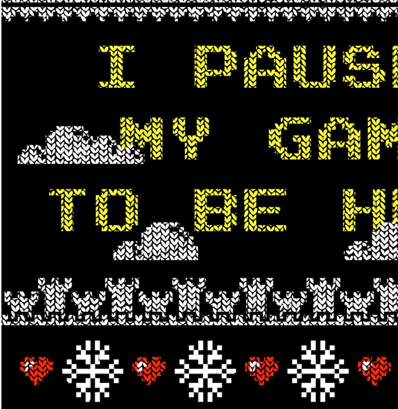 Video Game Ugly Christmas Sweater 8 Bit Santa Claus | Etsy