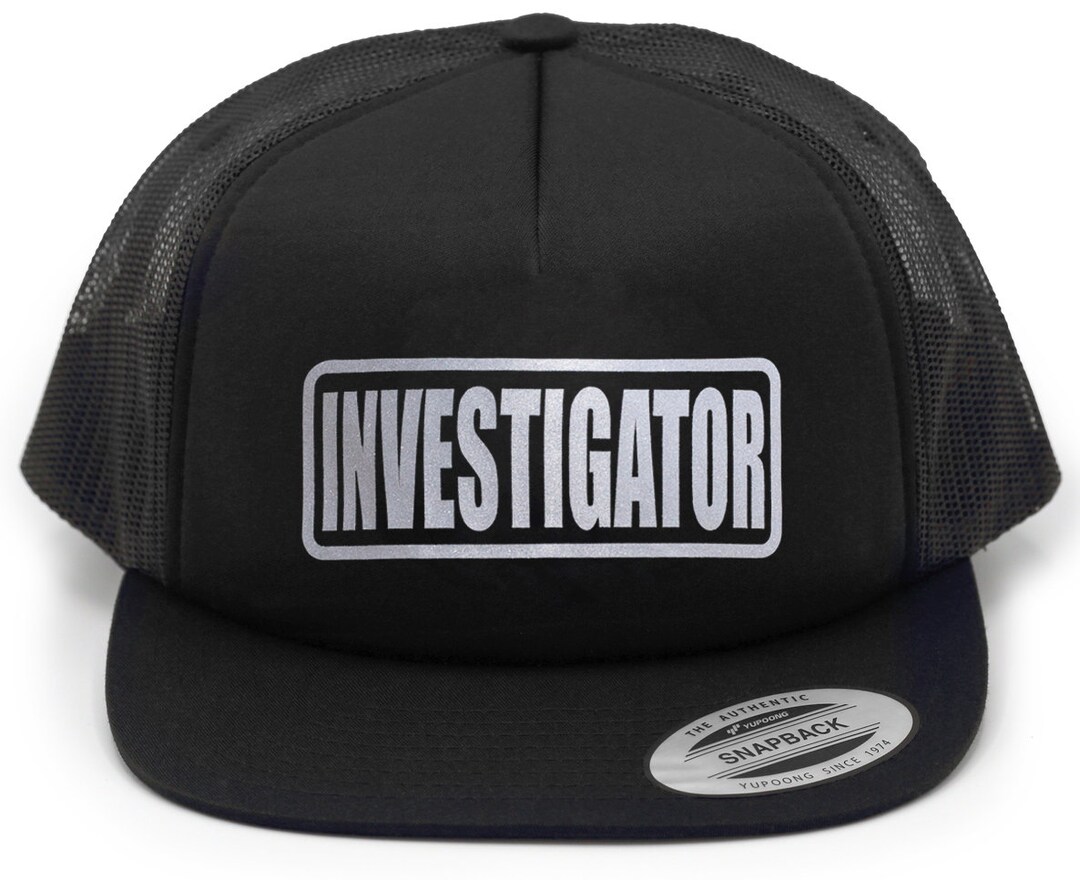 Investigator Hat, Flexfit Cap, Reflective Imprint. - Etsy