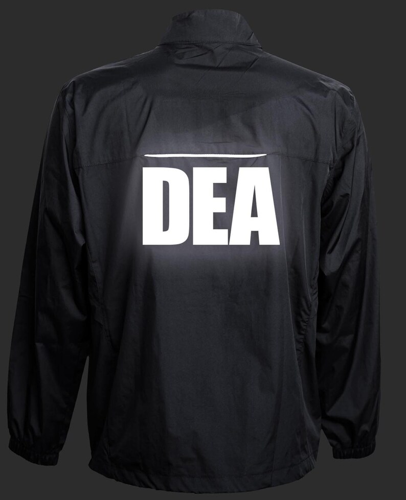 DEA Jacket Windbreaker Reflective Design Drug Enforcement - Etsy