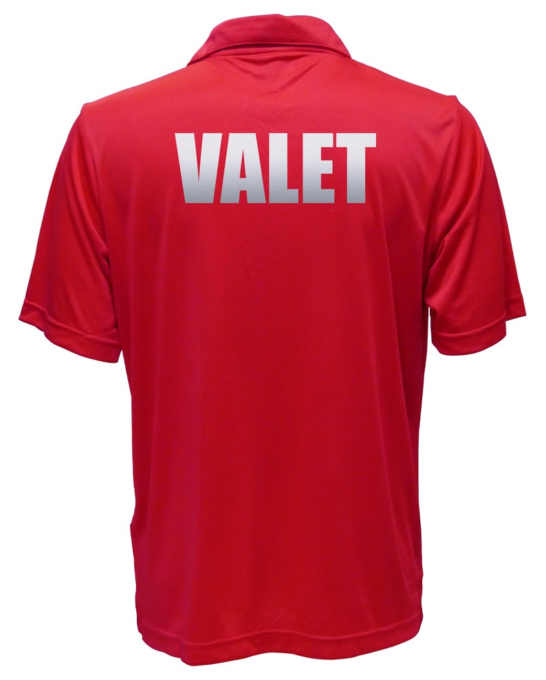 Valet Parking Polo shirt with REFLECTIVE design Performance | Etsy