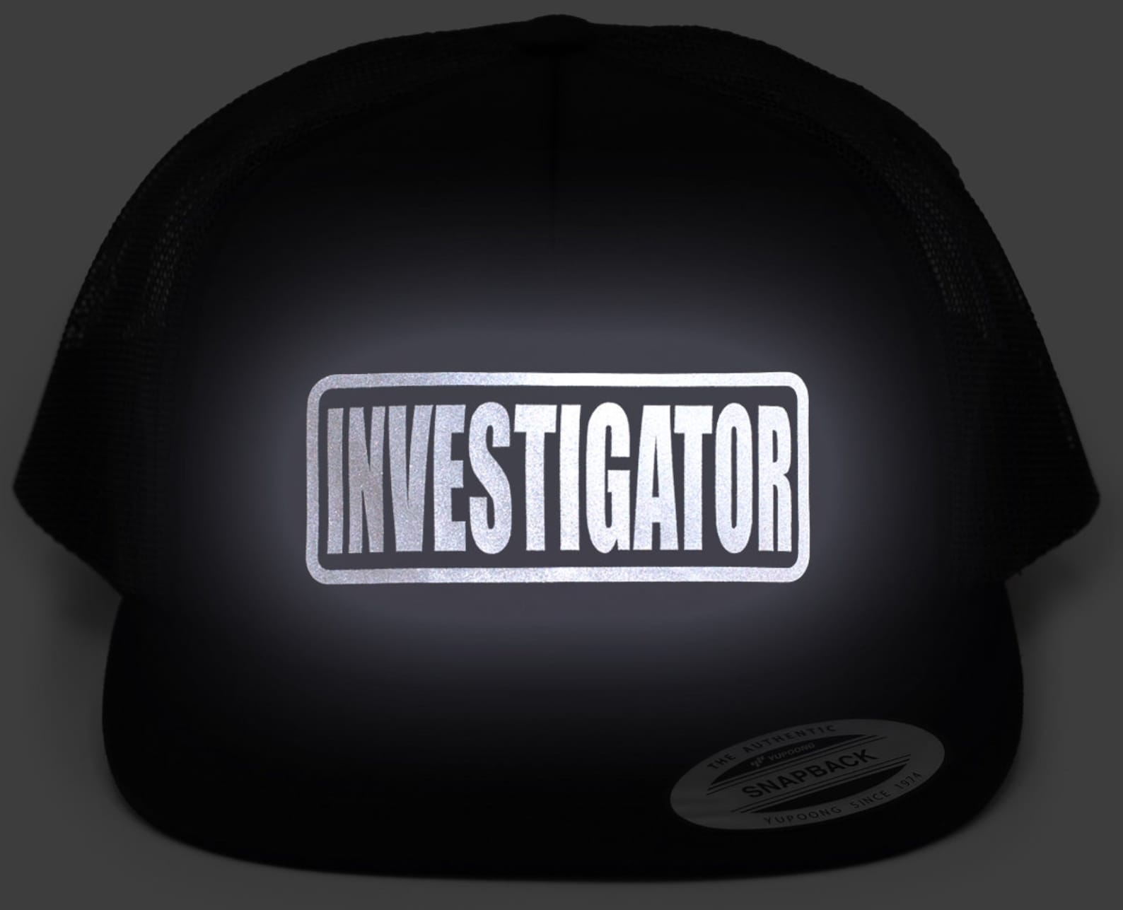 Investigator Hat Flexfit Cap Reflective Imprint. - Etsy