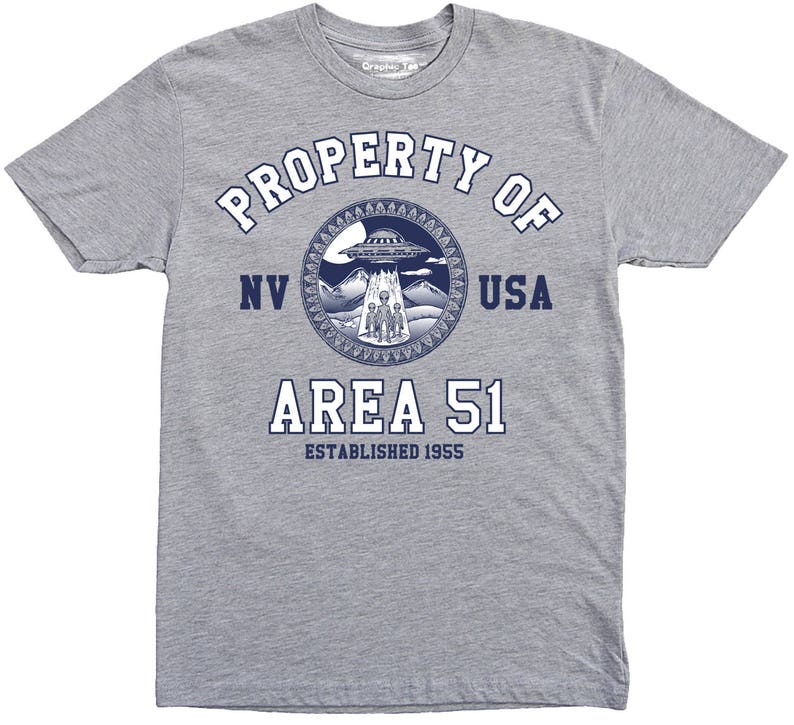 Area 51 T Shirt Property of Area 51 T-shirt UFO T-shirt - Etsy