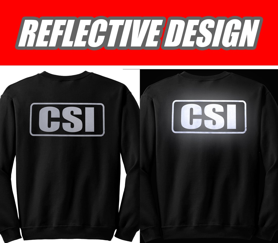 CSI Sweatshirt With REFLECTIVE LOGO Secret Agent Sweatshirt. - Etsy