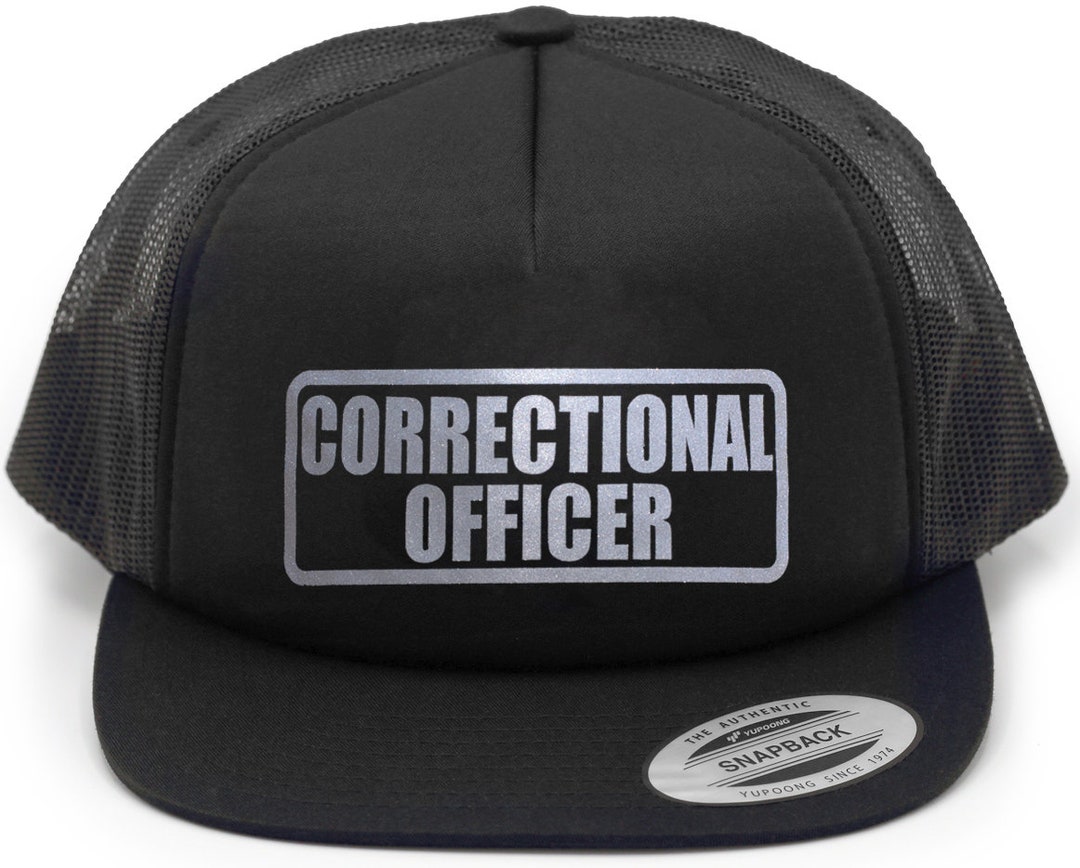 Correctional Officer Hat, Flexfit Cap, Reflective Imprint. - Etsy