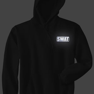 SWAT Hoodie, REFLECTIVE LOGO, Swat Team Hooded Sweatshirt - Etsy