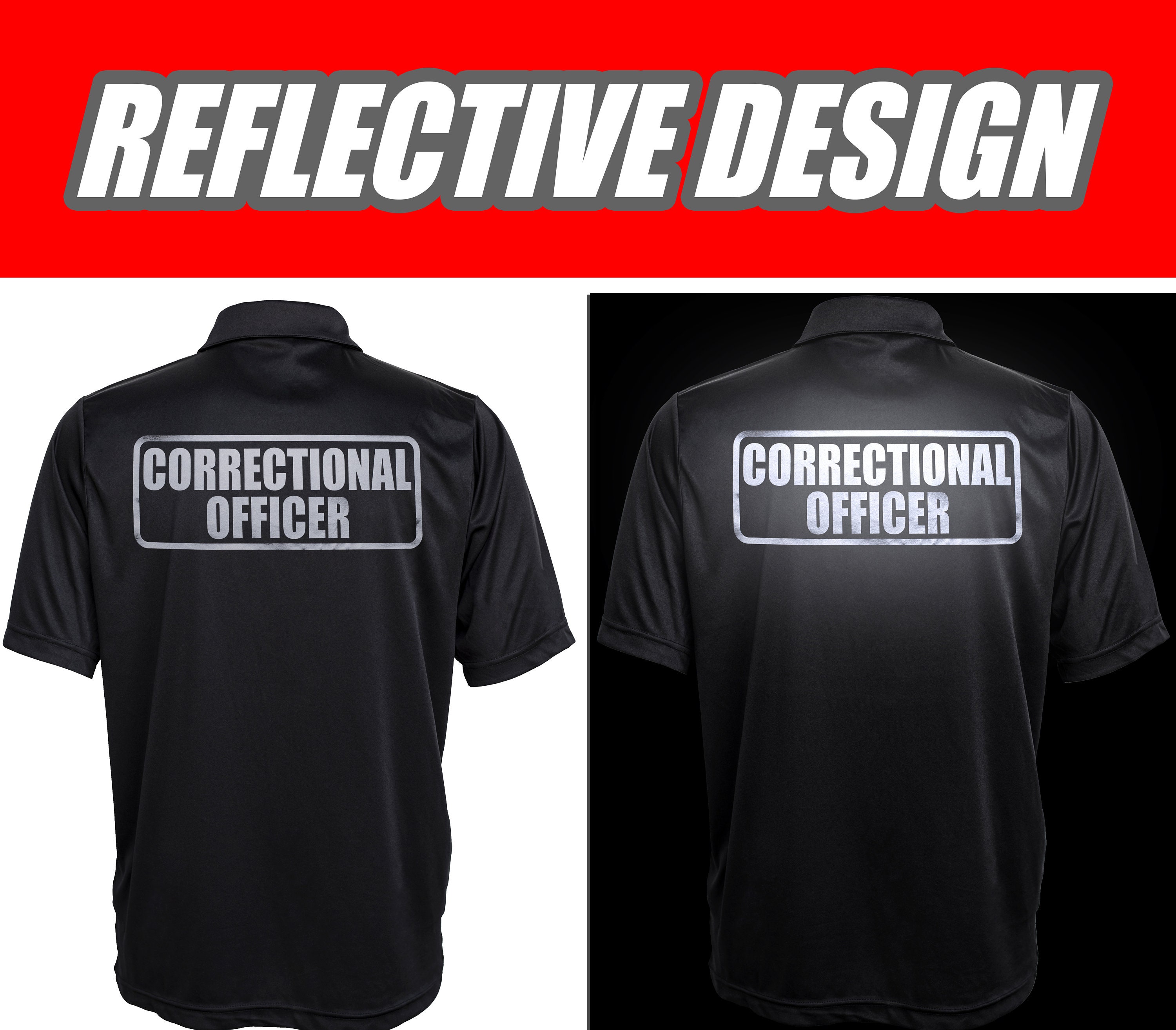 Correctional Officer Polo REFLECTIVE Design Performance Polo - Etsy