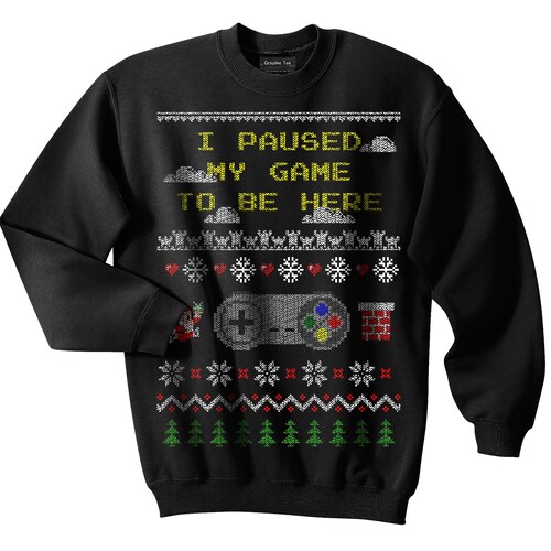 Video Game Ugly Christmas Sweater 8 Bit Santa Claus - Etsy