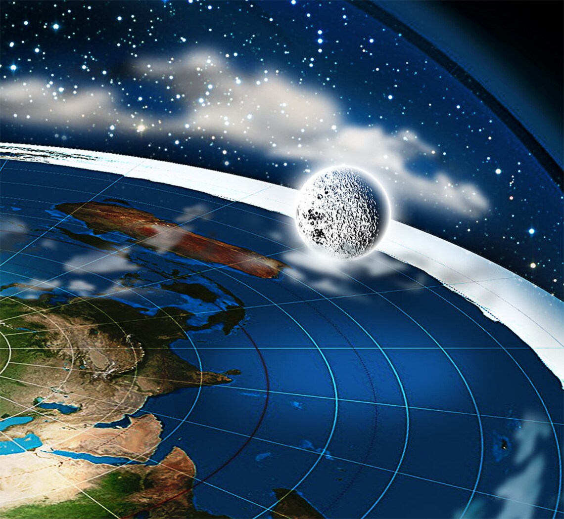 Flat Earth T-shirt Earth is Flat Firmament Sheol NASA | Etsy