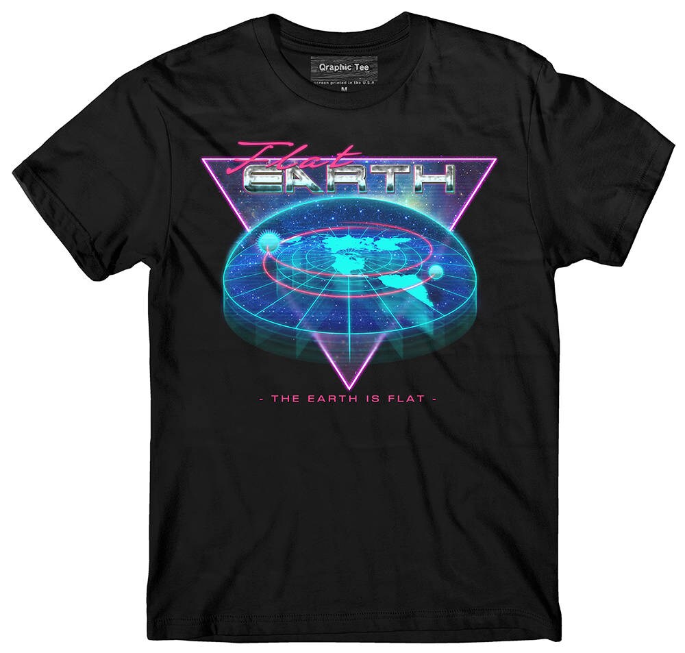 Flat Earth Hologram T-shirt Earth is Flat Firmament Sheol - Etsy UK