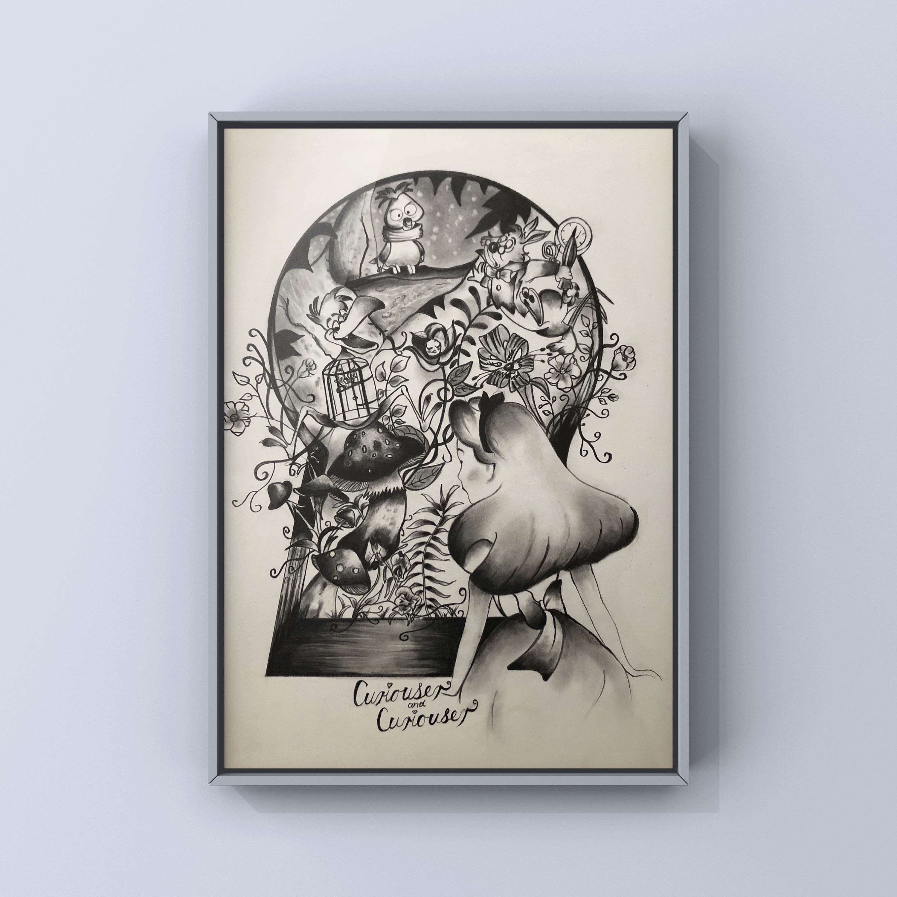 Keyhole Drawing Alice In Wonderland