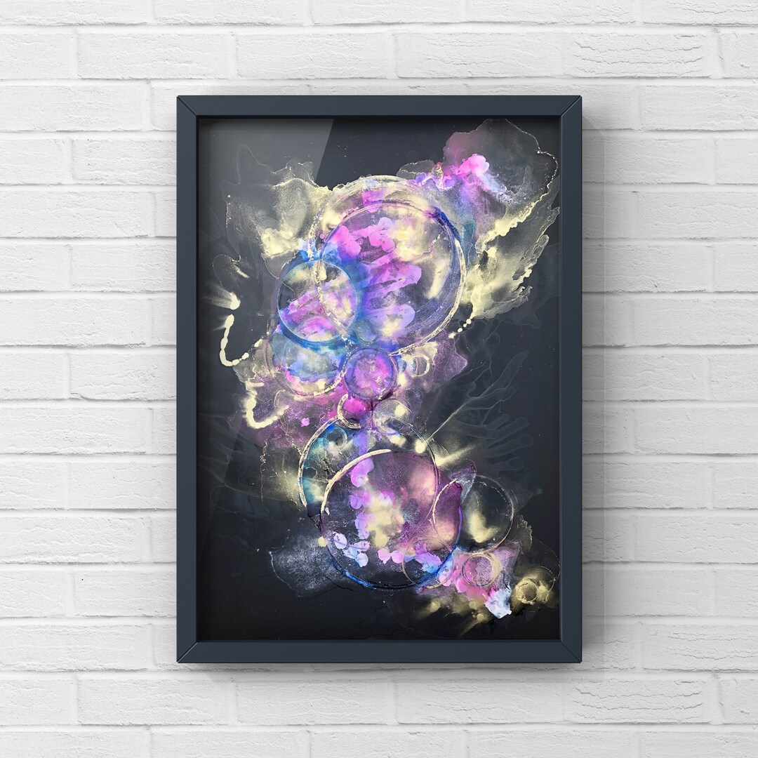 Abstract Ink Painting / Galaxy Art / Alcohol Ink / Neon / Australian ...