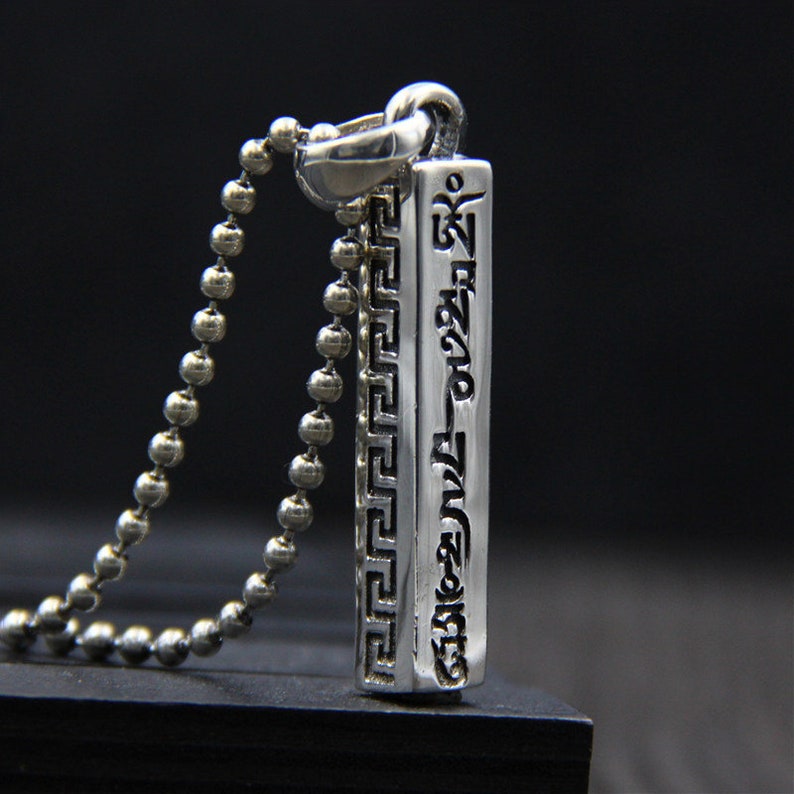 Solid S925 Sterling Silver Chinese Style Vintage Cuboid Shape | Etsy