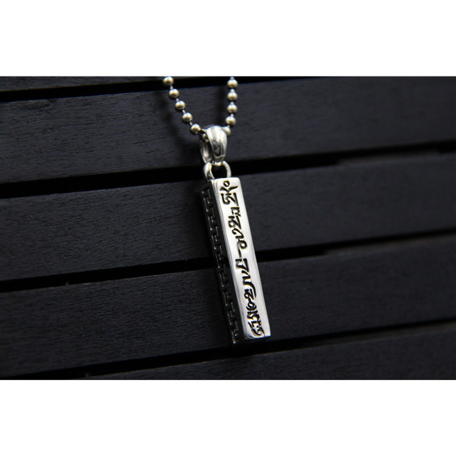 Solid S925 Sterling Silver Chinese Style Vintage Cuboid Shape - Etsy