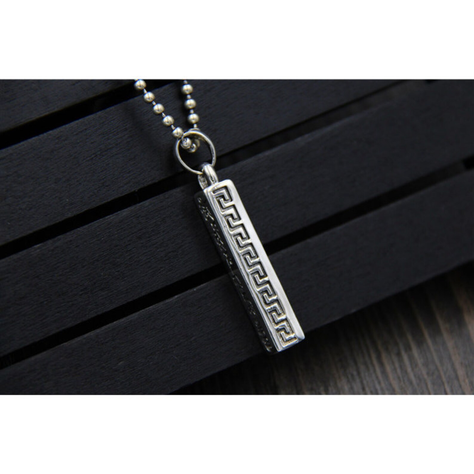 Solid S925 Sterling Silver Chinese Style Vintage Cuboid Shape | Etsy