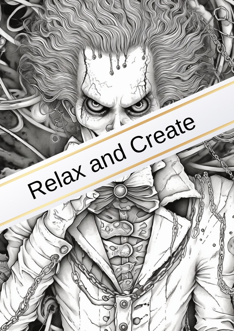 Spine-chilling Horror Adult Coloring Book 14 Pages of Creepy Art, PDF ...