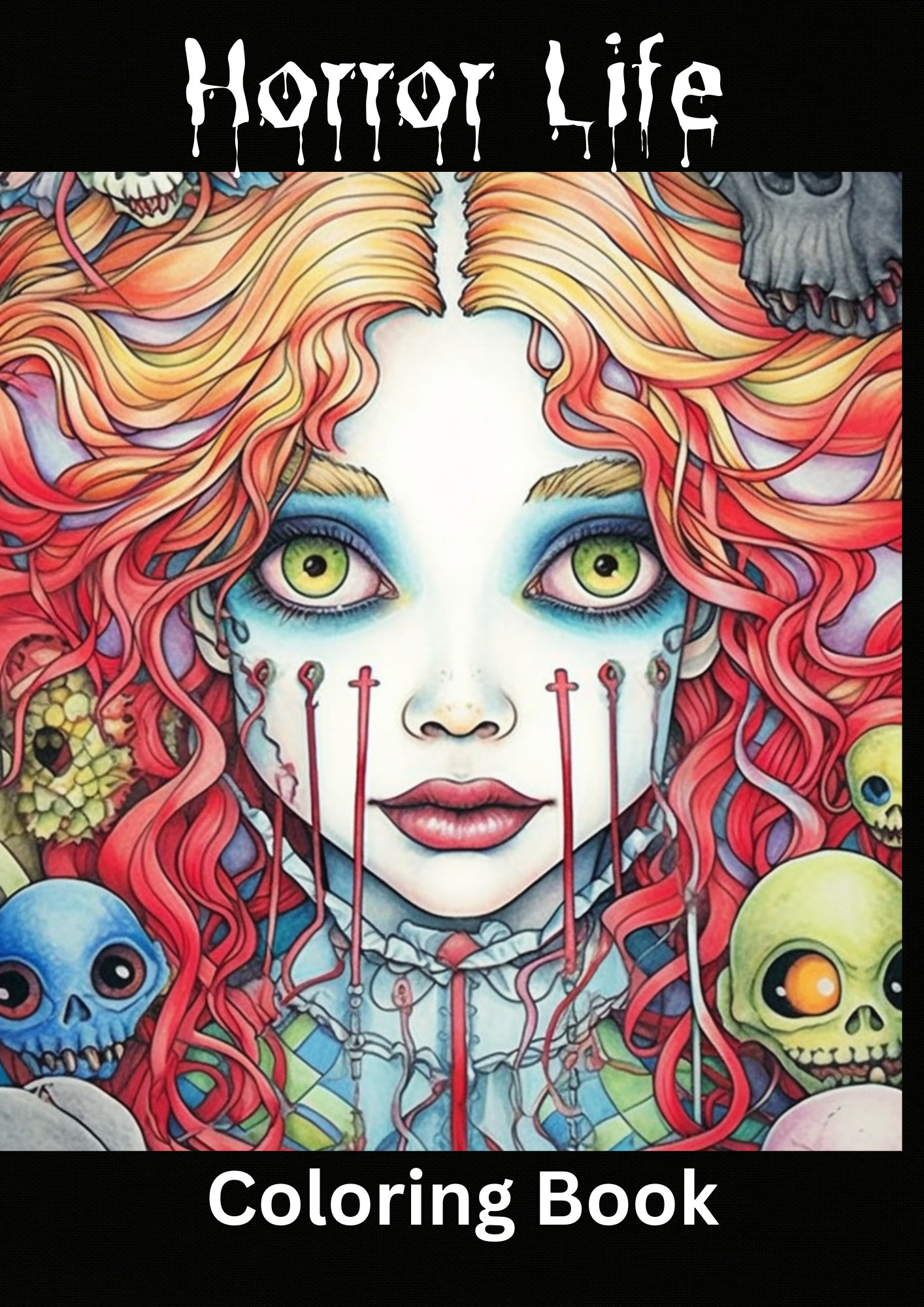 Spine-chilling Horror Adult Coloring Book - 14 Pages of Creepy Art, PDF ...