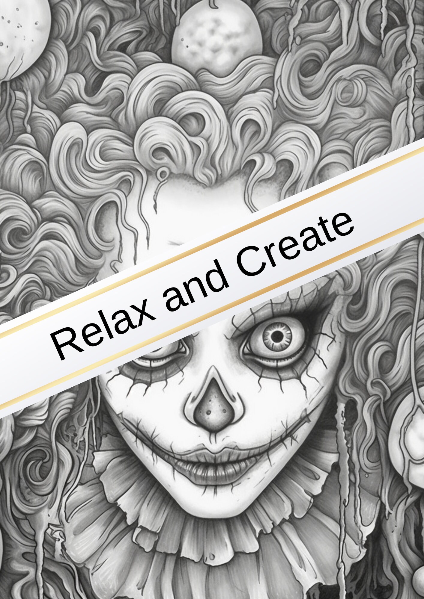 Spine-chilling Horror Adult Coloring Book 14 Pages of Creepy Art, PDF ...