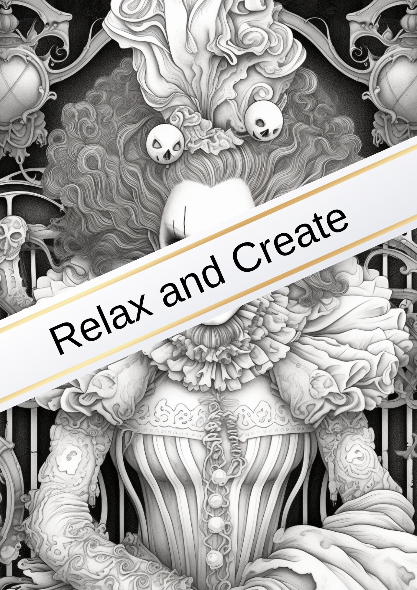 Spine-chilling Horror Adult Coloring Book - 14 Pages of Creepy Art, PDF ...