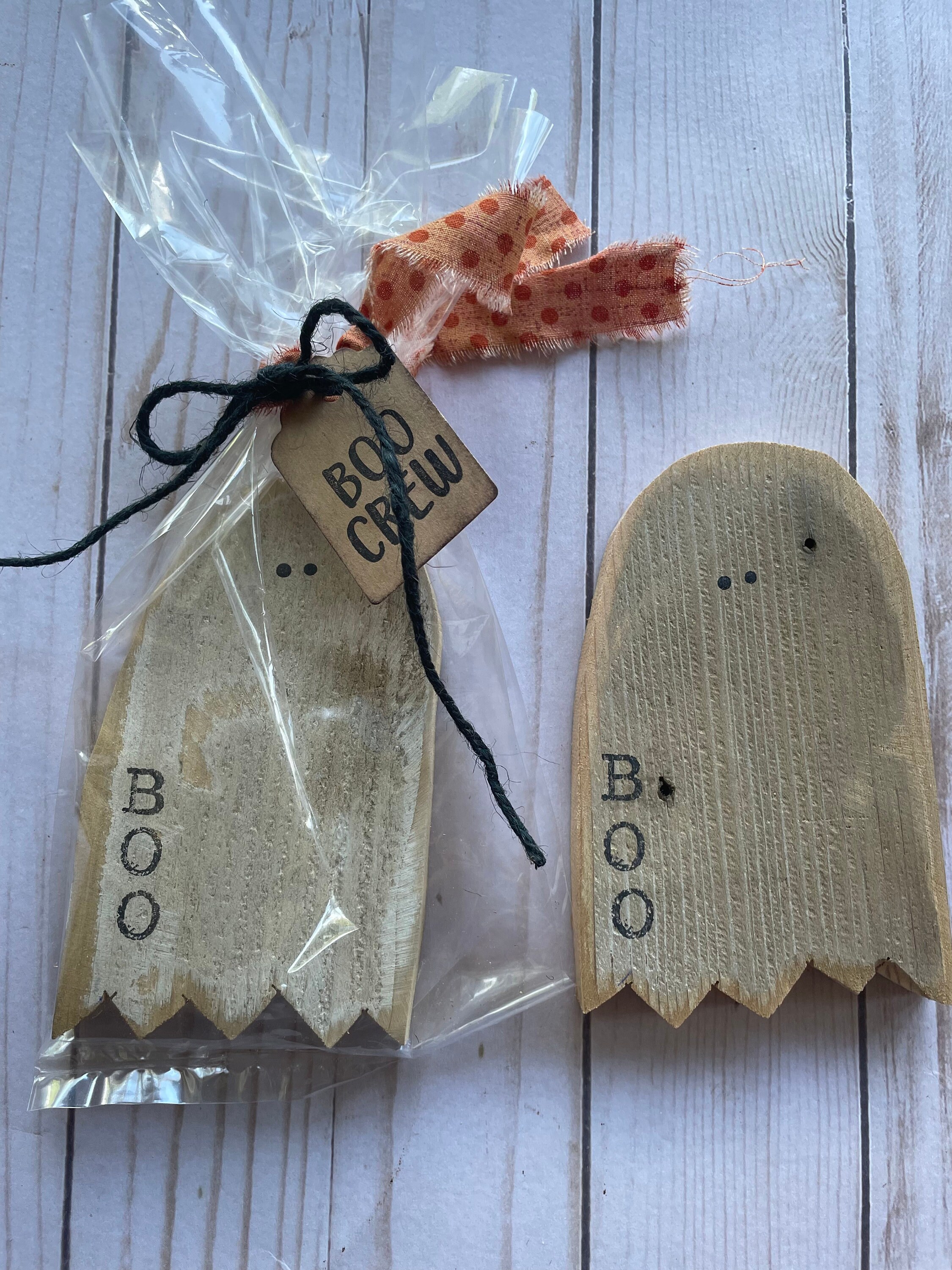 Wood Ghost, Ghost for Tiered Tray, Upcycled Wooden Ghost, Halloween ...