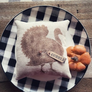 Turkey Decoration, Thanksgiving Decor, Turkey Pillow Tuck, Primitive ...