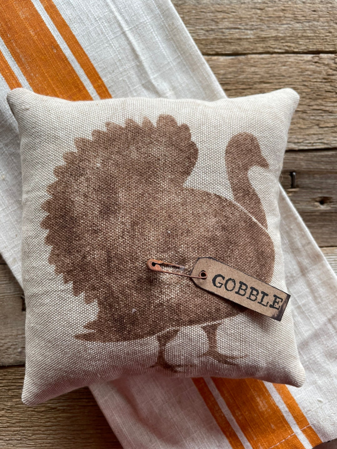 Turkey Decoration, Thanksgiving Decor, Turkey Pillow Tuck, Primitive ...