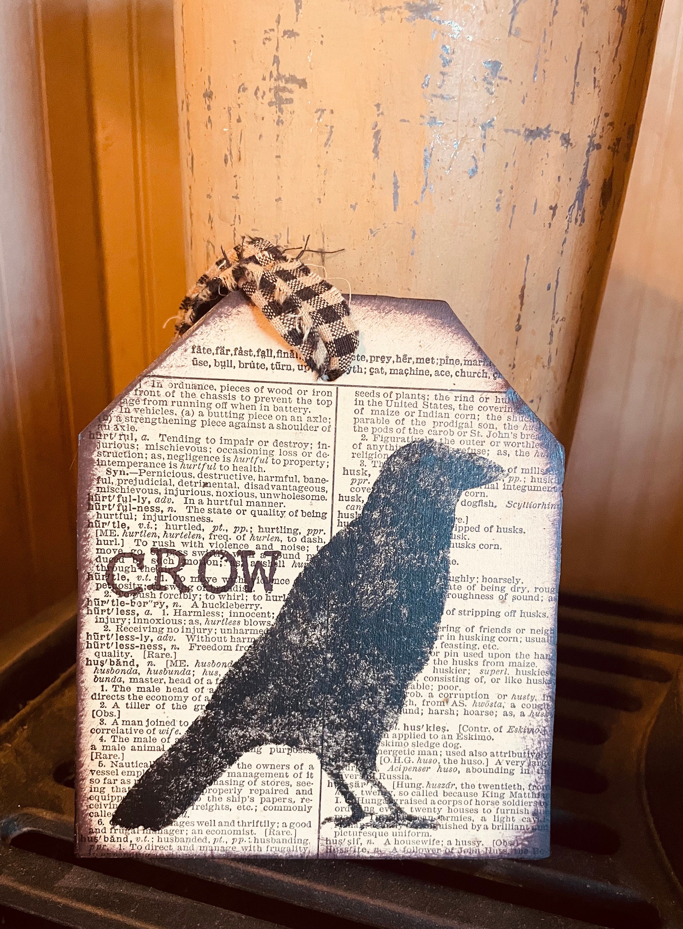 Crow Decor, Raven, Wood Crow Hanger, Fall Decor, Farmhouse Crow, Rustic ...