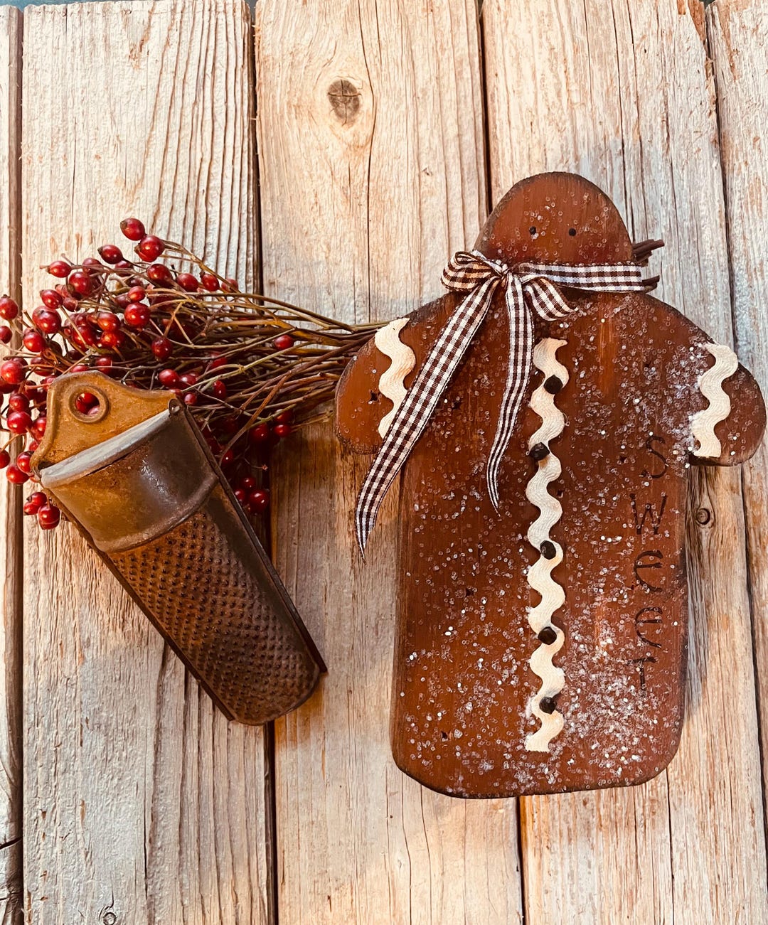 Gingerbread Man, Gingerbread Decor, Hot Cocoa Bar Decoration, Christmas ...